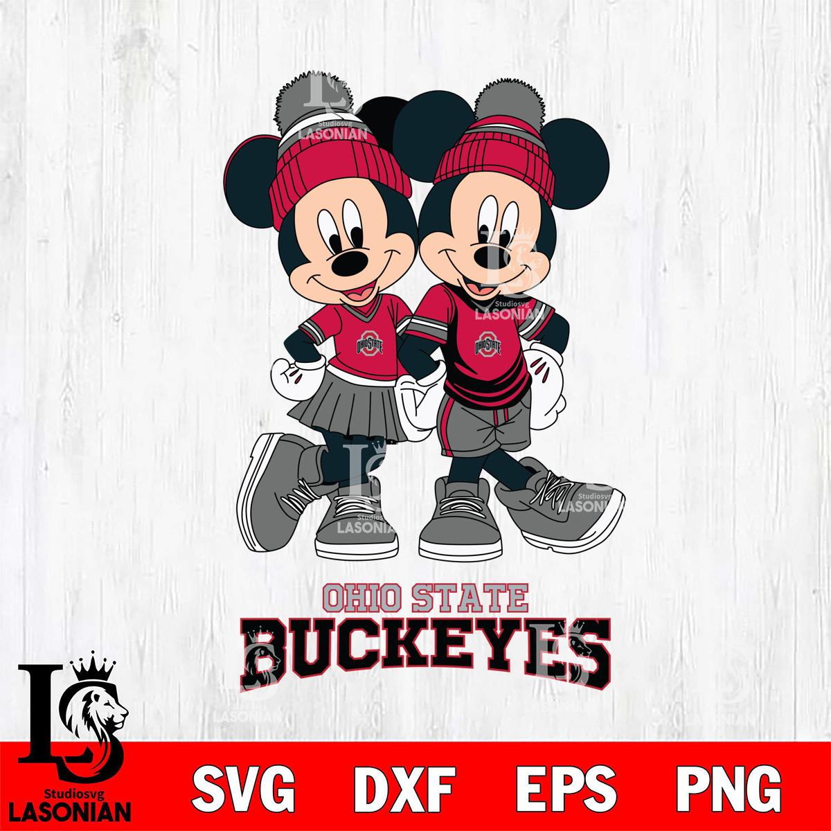 Ohio State Buckeyes Mickey And Minnie Mouse Football – lasoniansvg