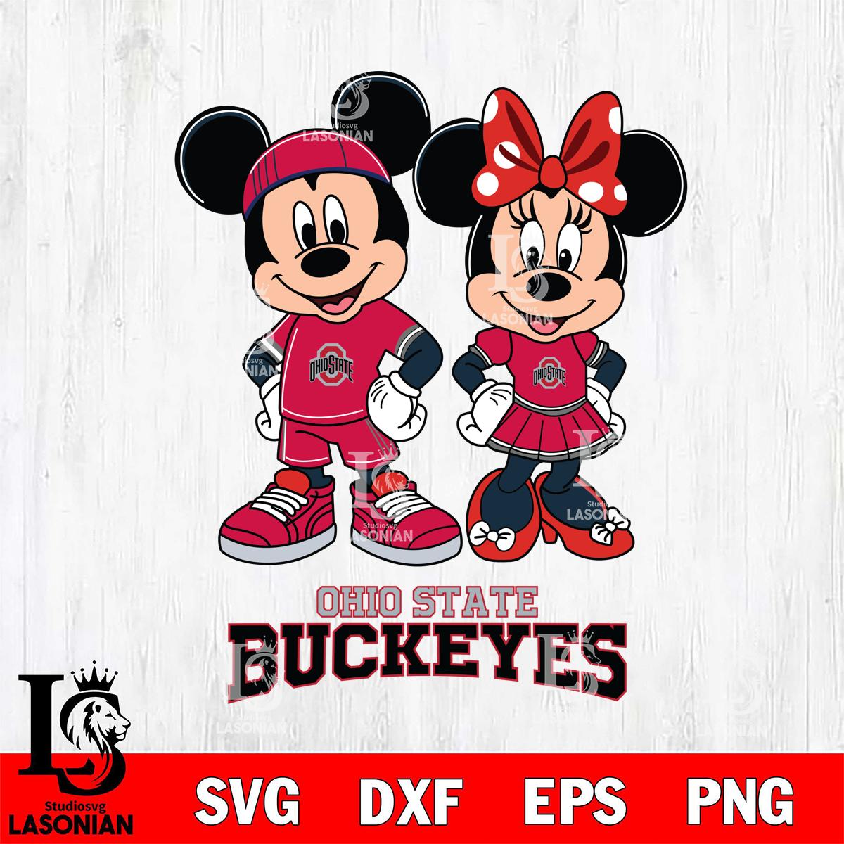 Ohio State Buckeyes Mickey And Minnie Rugby – lasoniansvg