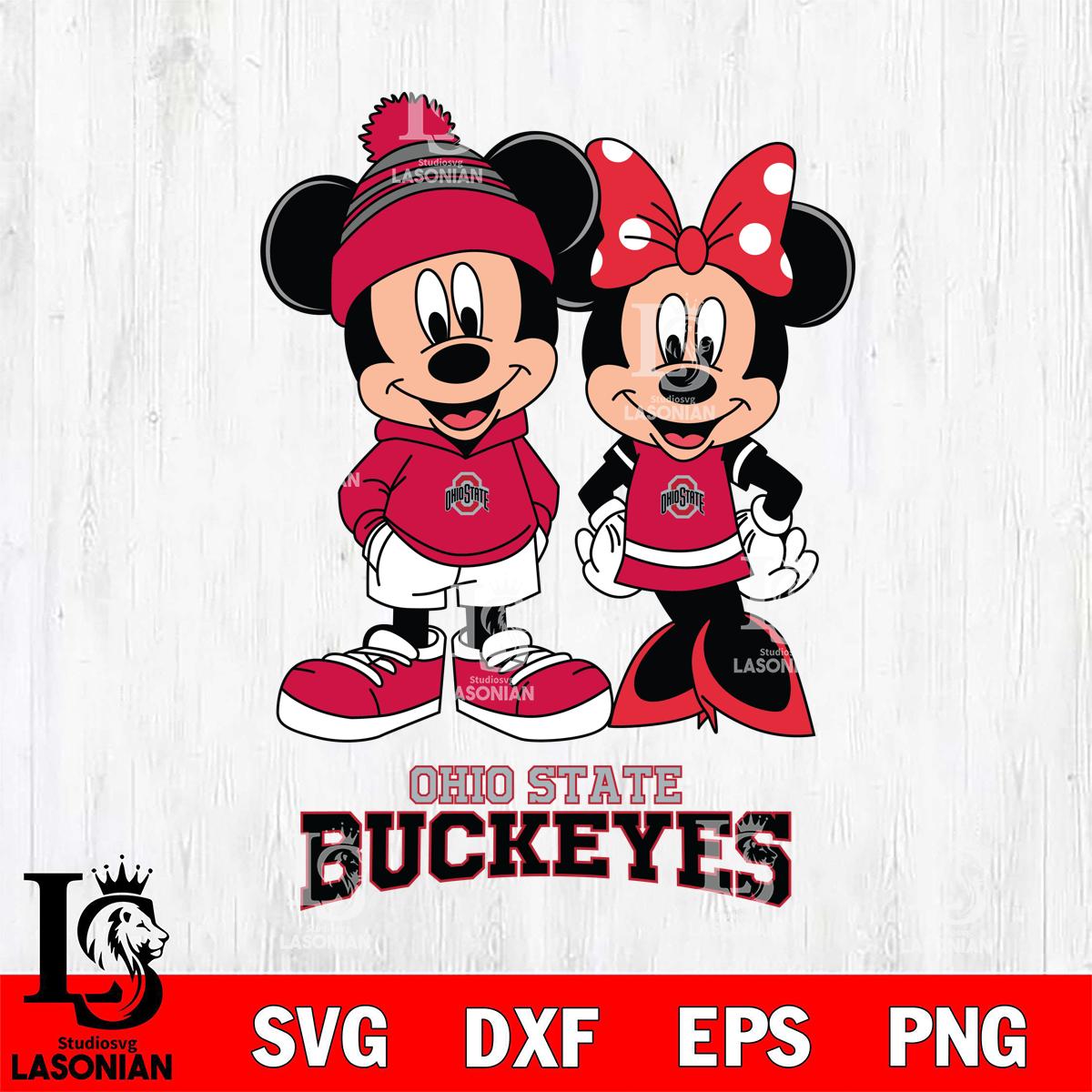 Ohio State Buckeyes Mickey Minnie Mouse Cute Football – lasoniansvg