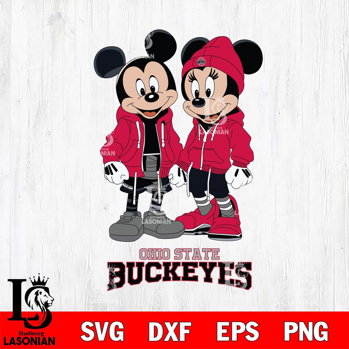 Ohio State Buckeyes Mickey Minnie Mouse Rugby – lasoniansvg