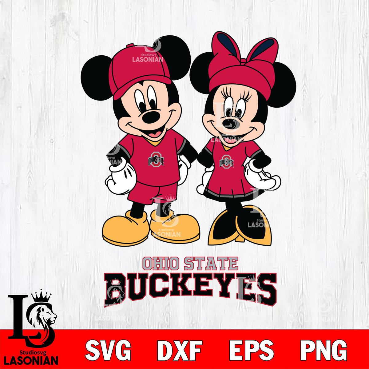 Ohio State Buckeyes Mickey Minnie Rugby – lasoniansvg