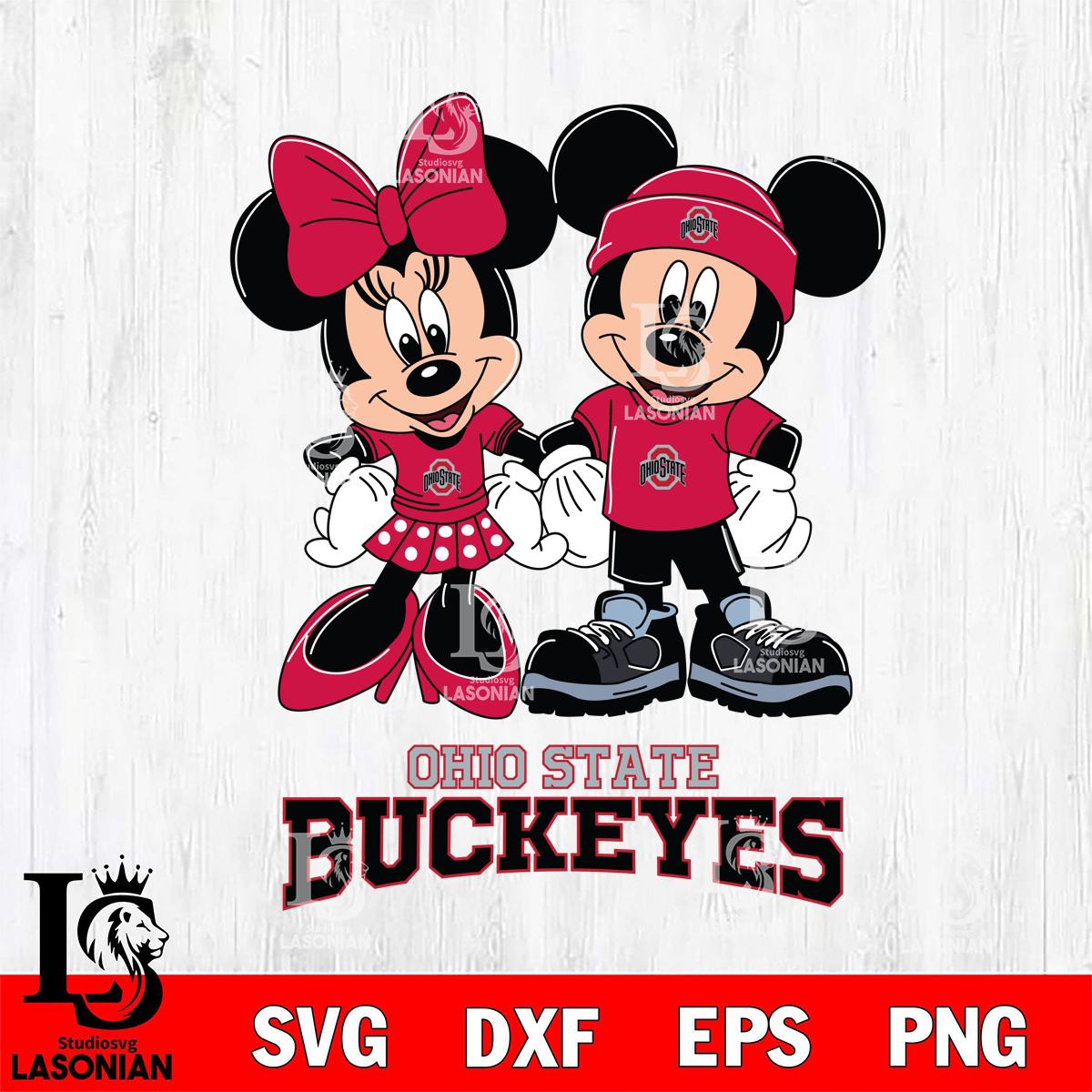 Ohio State Buckeyes Mickey Minnie Rugby ball – lasoniansvg