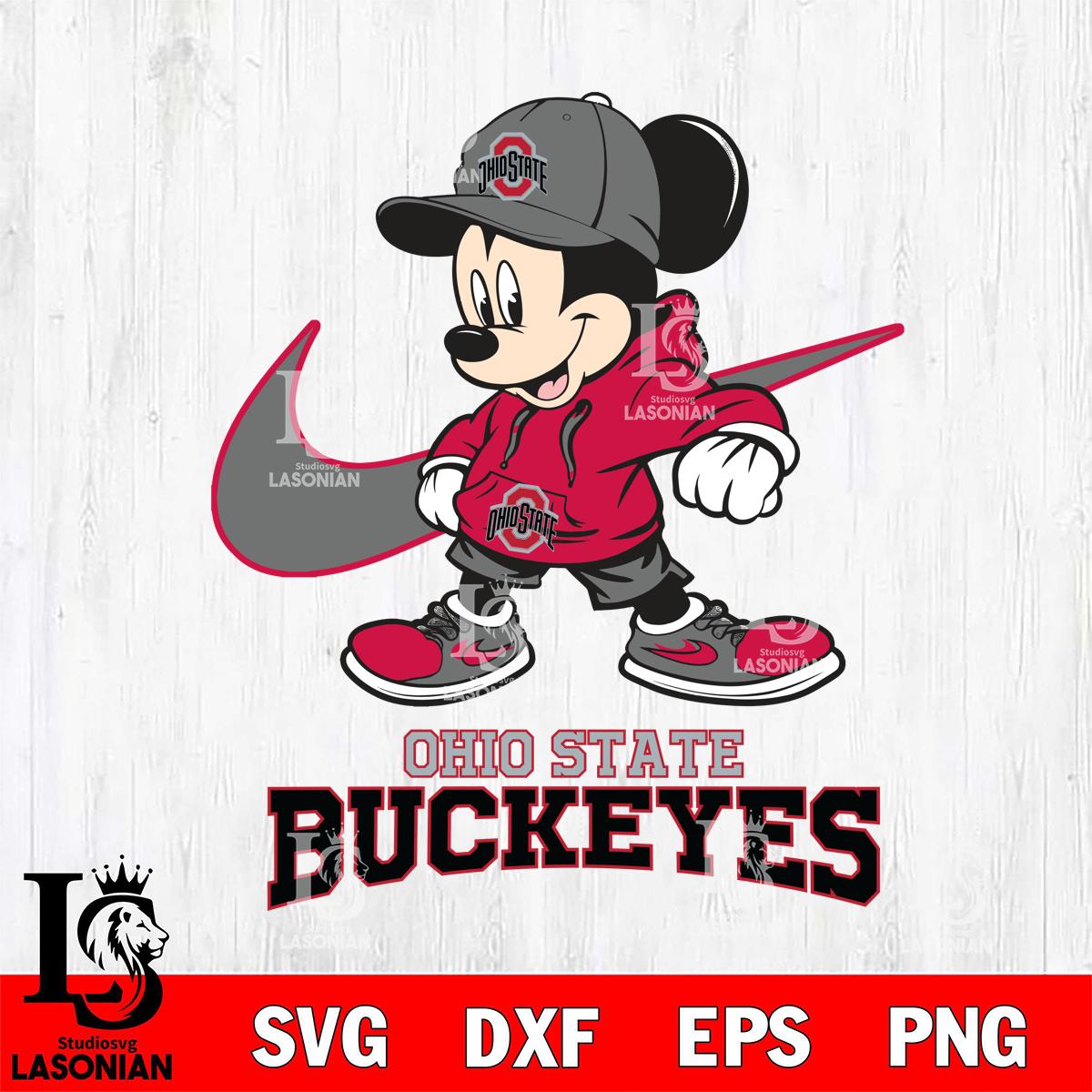 Ohio State Buckeyes Mickey Mouse NIKE – lasoniansvg