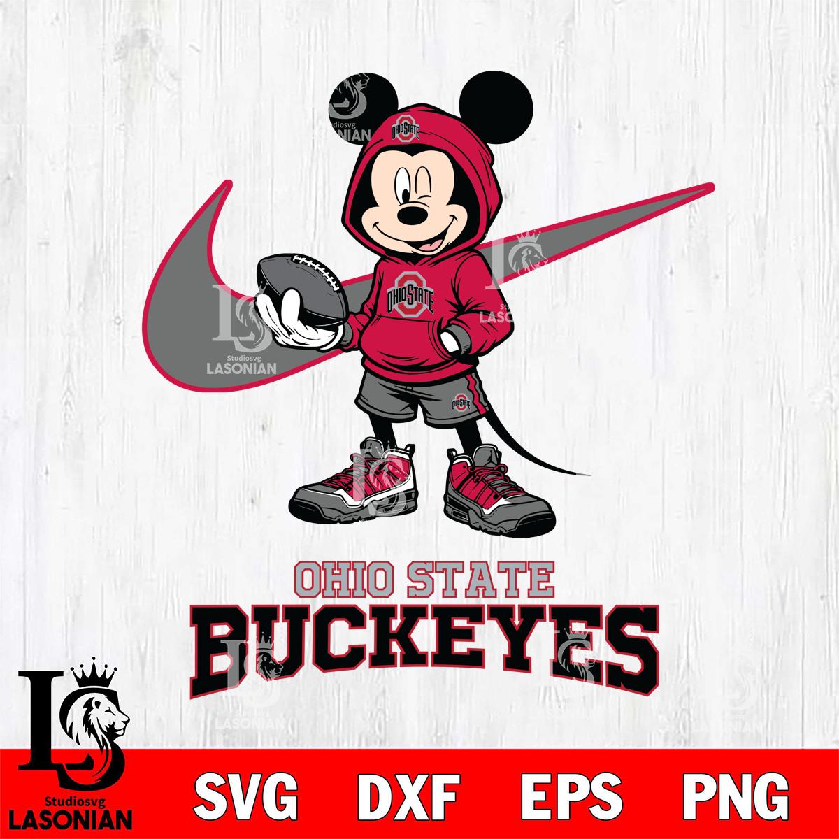 Ohio State Buckeyes Mikey Mouse Disney NIKE – lasoniansvg