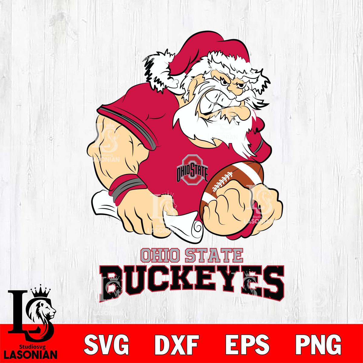 Ohio State Buckeyes Santa Claus Angry – lasoniansvg