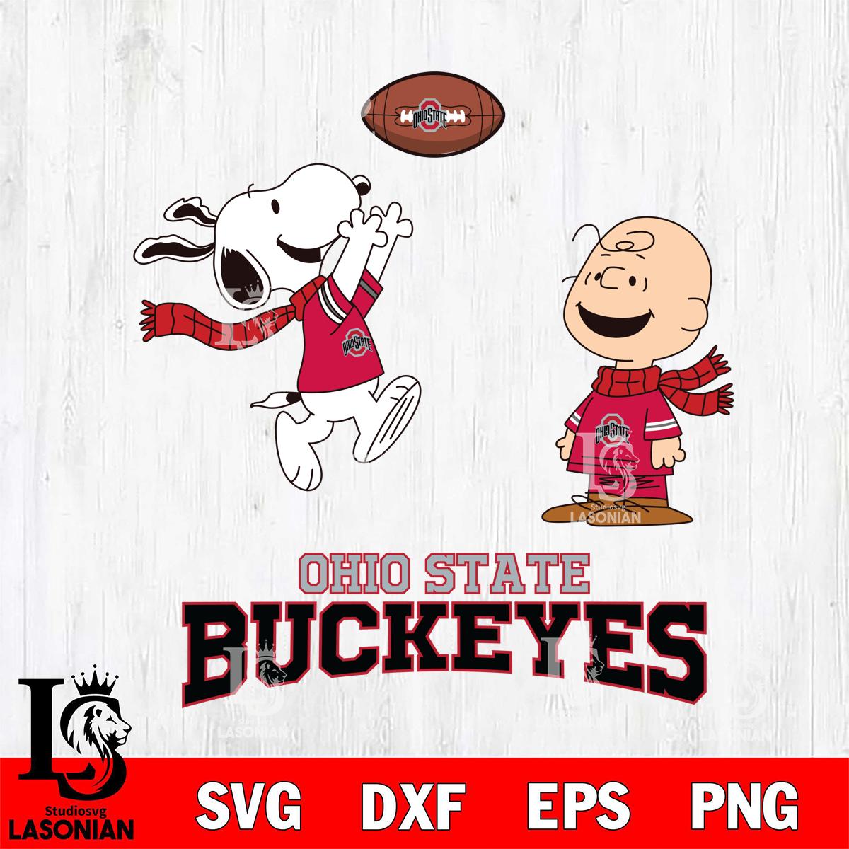 Ohio State Buckeyes Snoopy & Charlie Brown Football – lasoniansvg