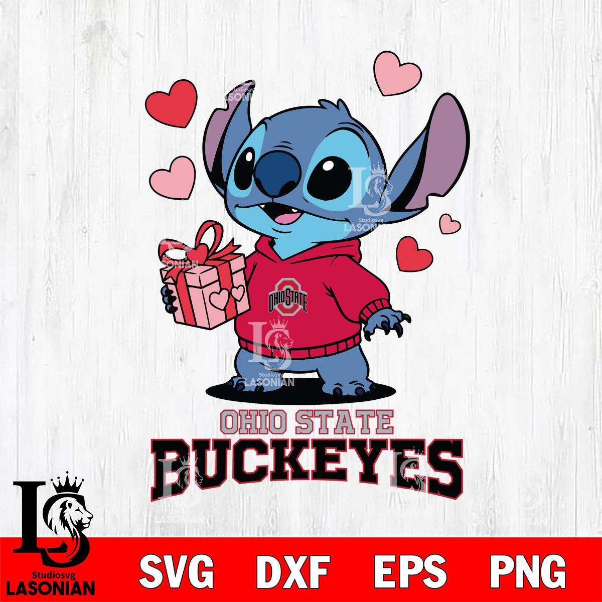 Ohio State Buckeyes Stitch gift Digital Download, NCAA SVG DXF EPS PNG ...