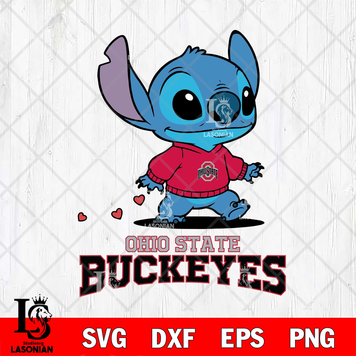 Ohio State Buckeyes Stitch walking cartoon File cut , Football Criucut ...