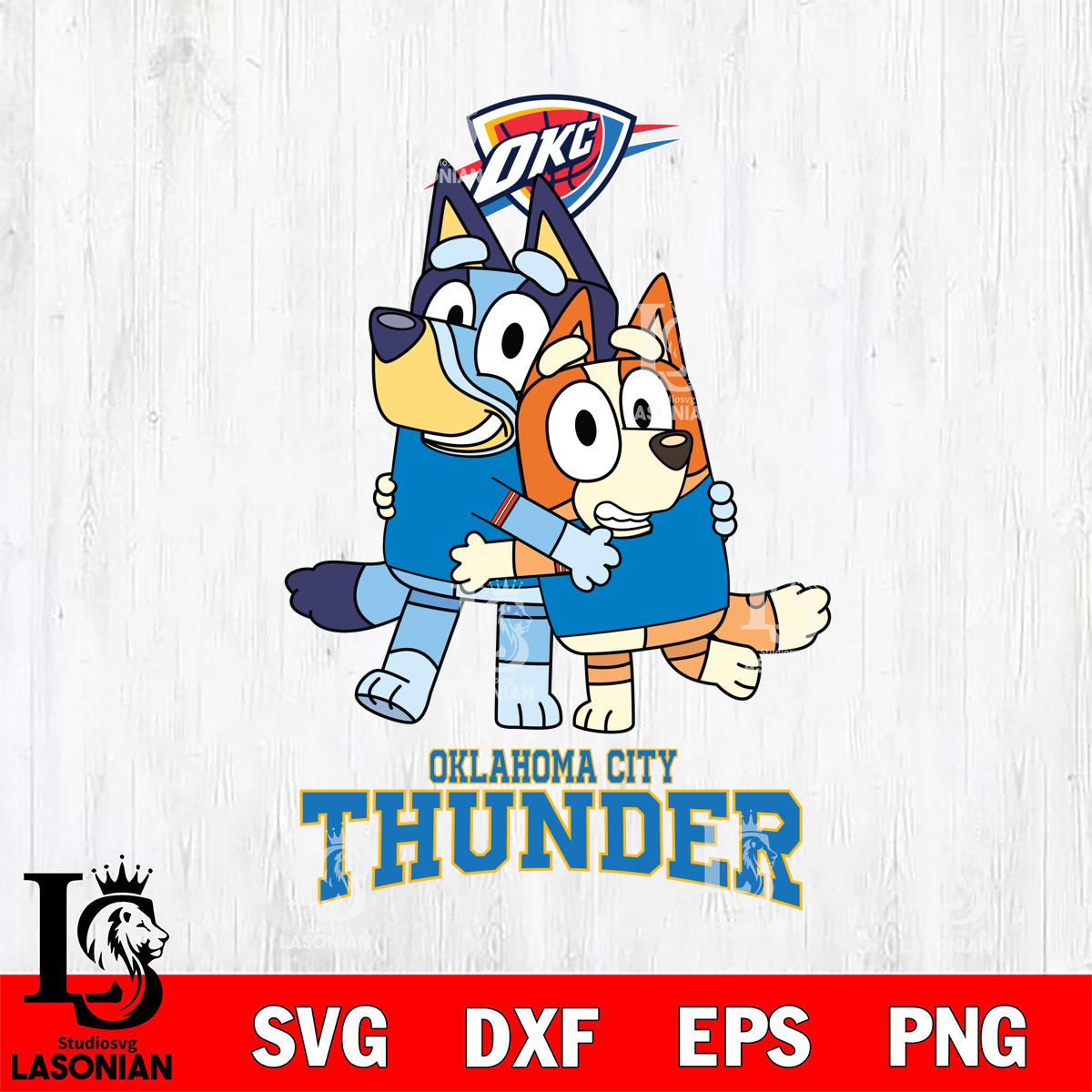 Oklahoma City Thunder Bluey & Bingo 12 – lasoniansvg