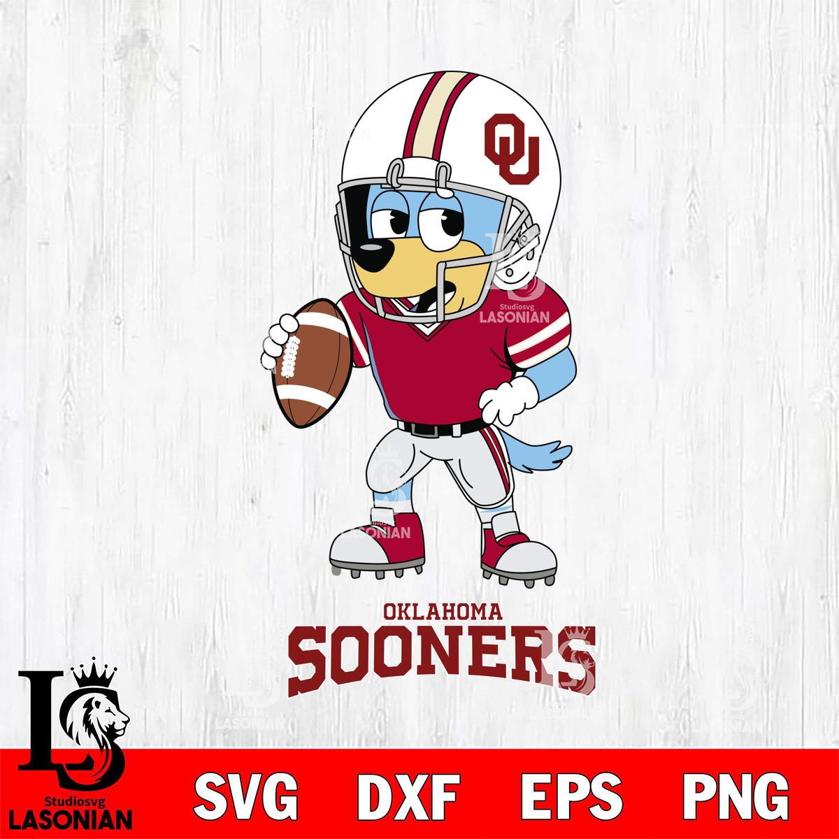 Oklahoma Sooners Bluey rugby – lasoniansvg