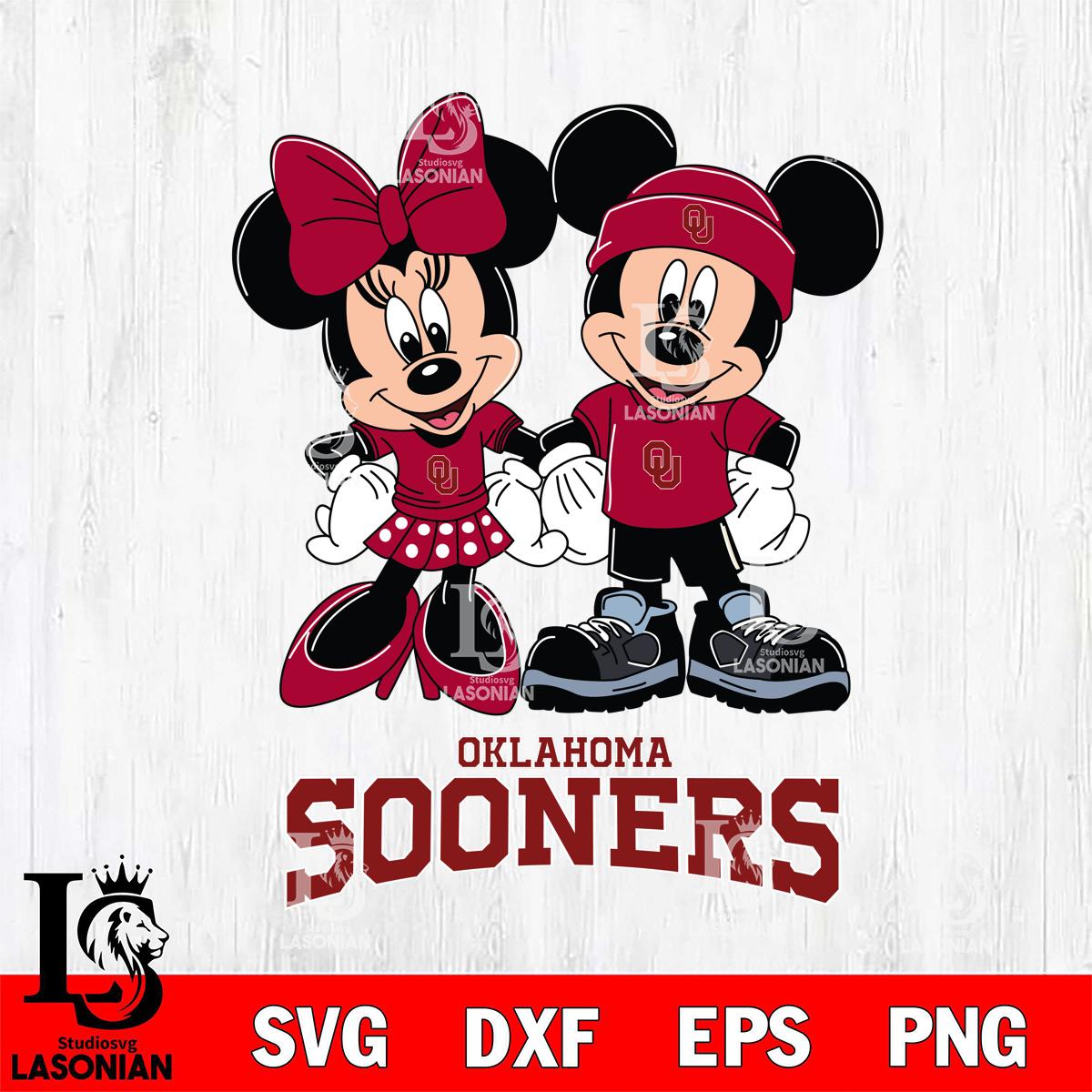 Oklahoma Sooners Mickey Minnie Rugby ball – lasoniansvg