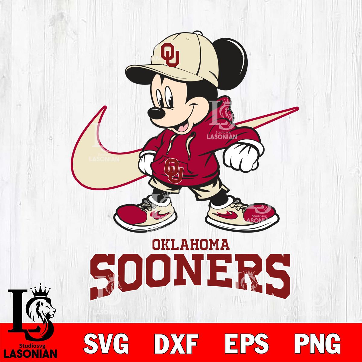 Oklahoma Sooners Mickey Mouse NIKE – lasoniansvg