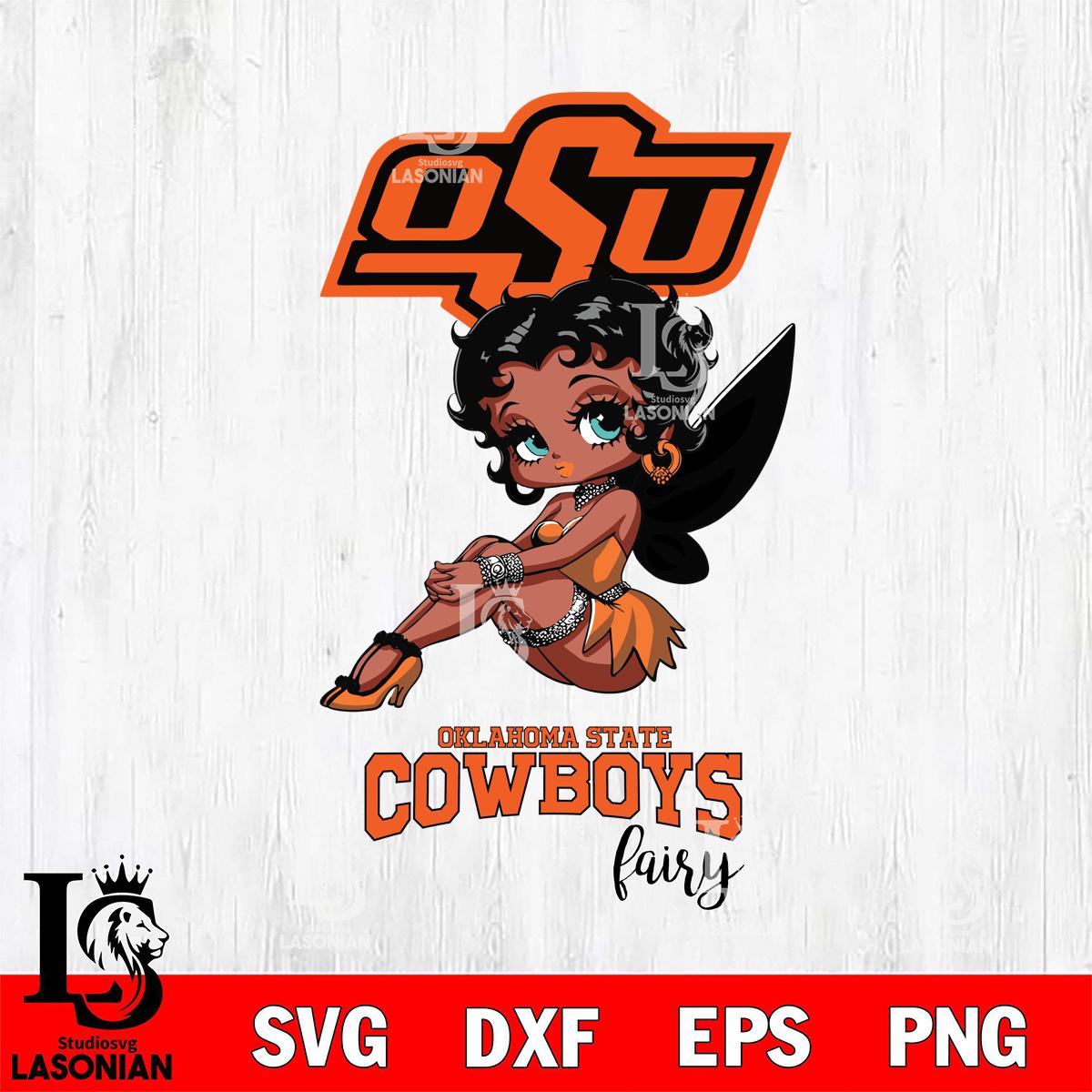 Oklahoma State Cowboys Beauty Black Fairy Betty Boop – lasoniansvg