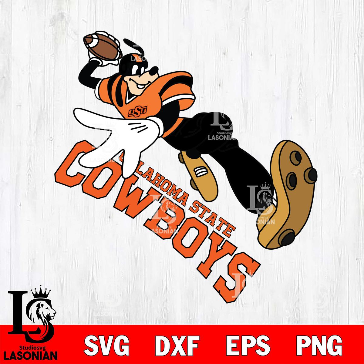 Oklahoma State Cowboys Goofy rugby player – lasoniansvg