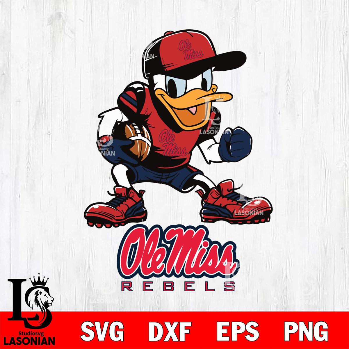 Ole Miss Rebels Donal Duck Disney – lasoniansvg