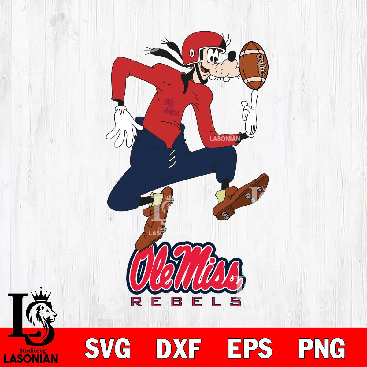 Ole Miss Rebels Goofy Circus Football – lasoniansvg