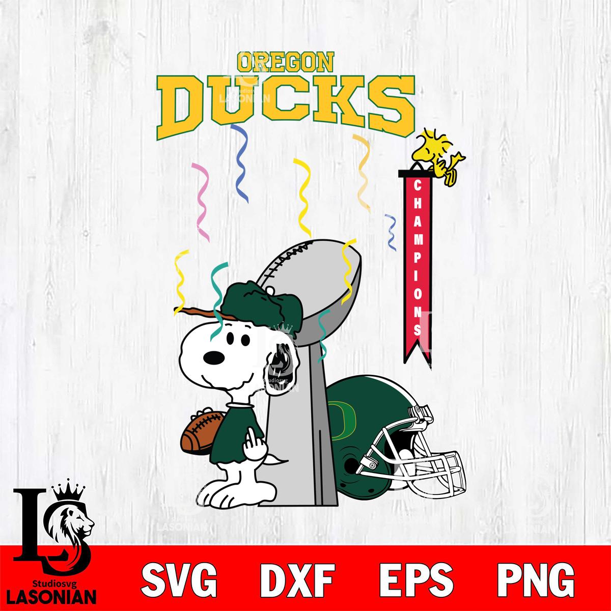 Oregon Ducks Charlie Brown and Snoopy Super Bowl – lasoniansvg
