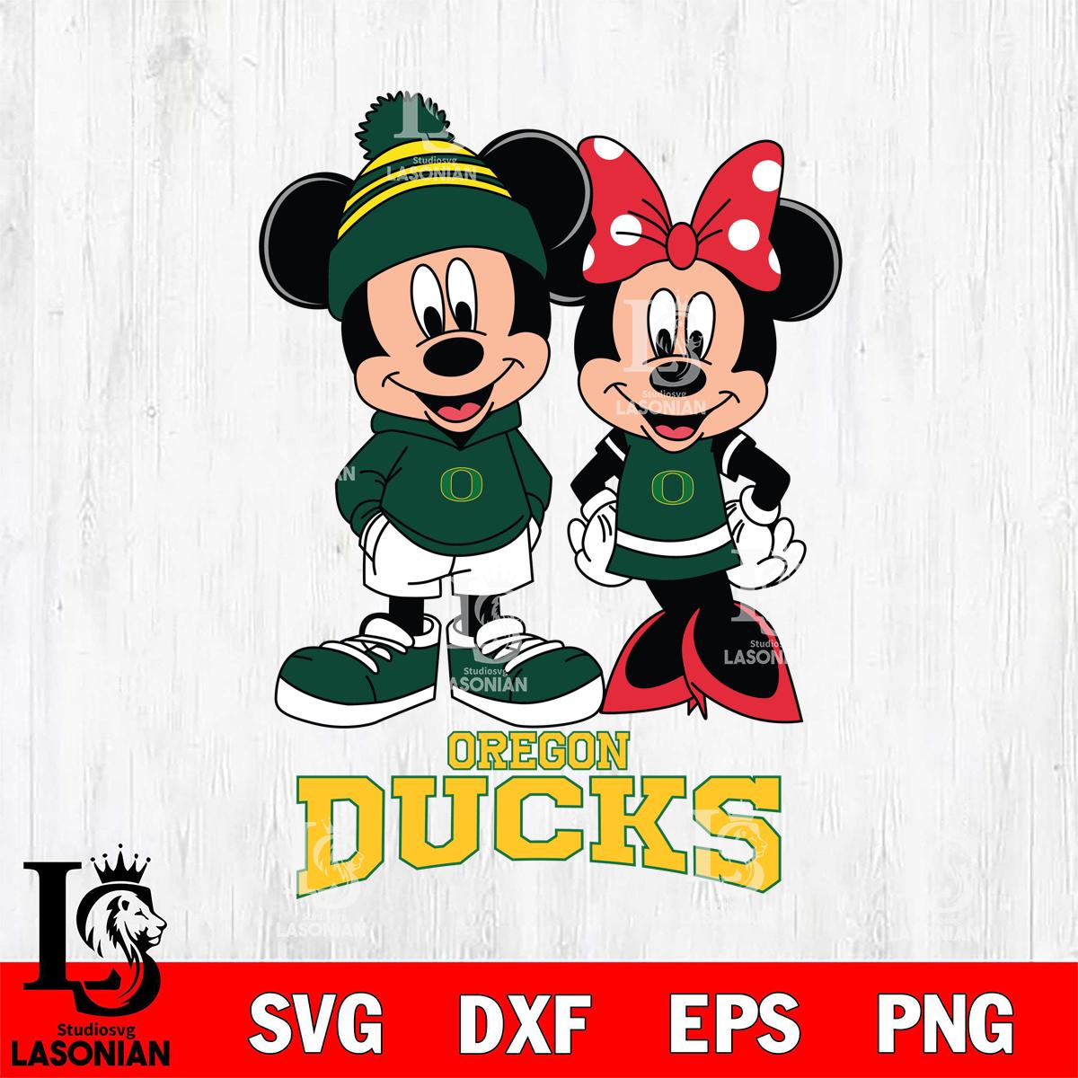 Oregon Ducks Mickey Minnie Mouse Cute Football – lasoniansvg
