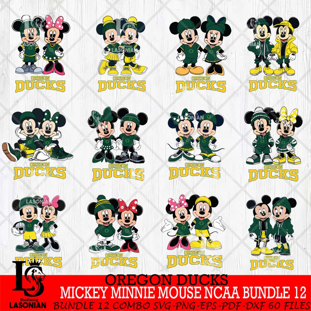Oregon Ducks Mickey Minnie Mouse NCAA Bundle 12 – lasoniansvg