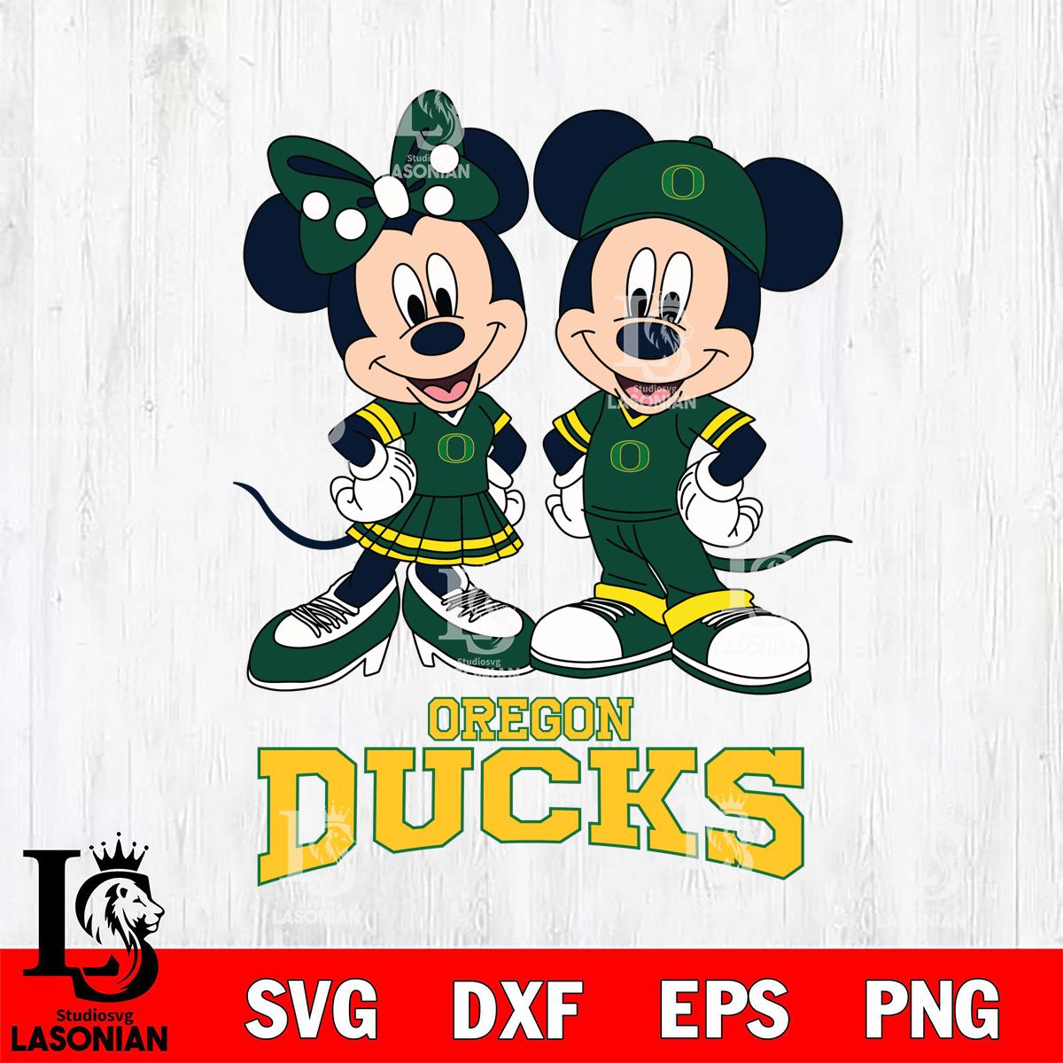 Oregon Ducks Mickey Minnie Mouse rugby ball – lasoniansvg