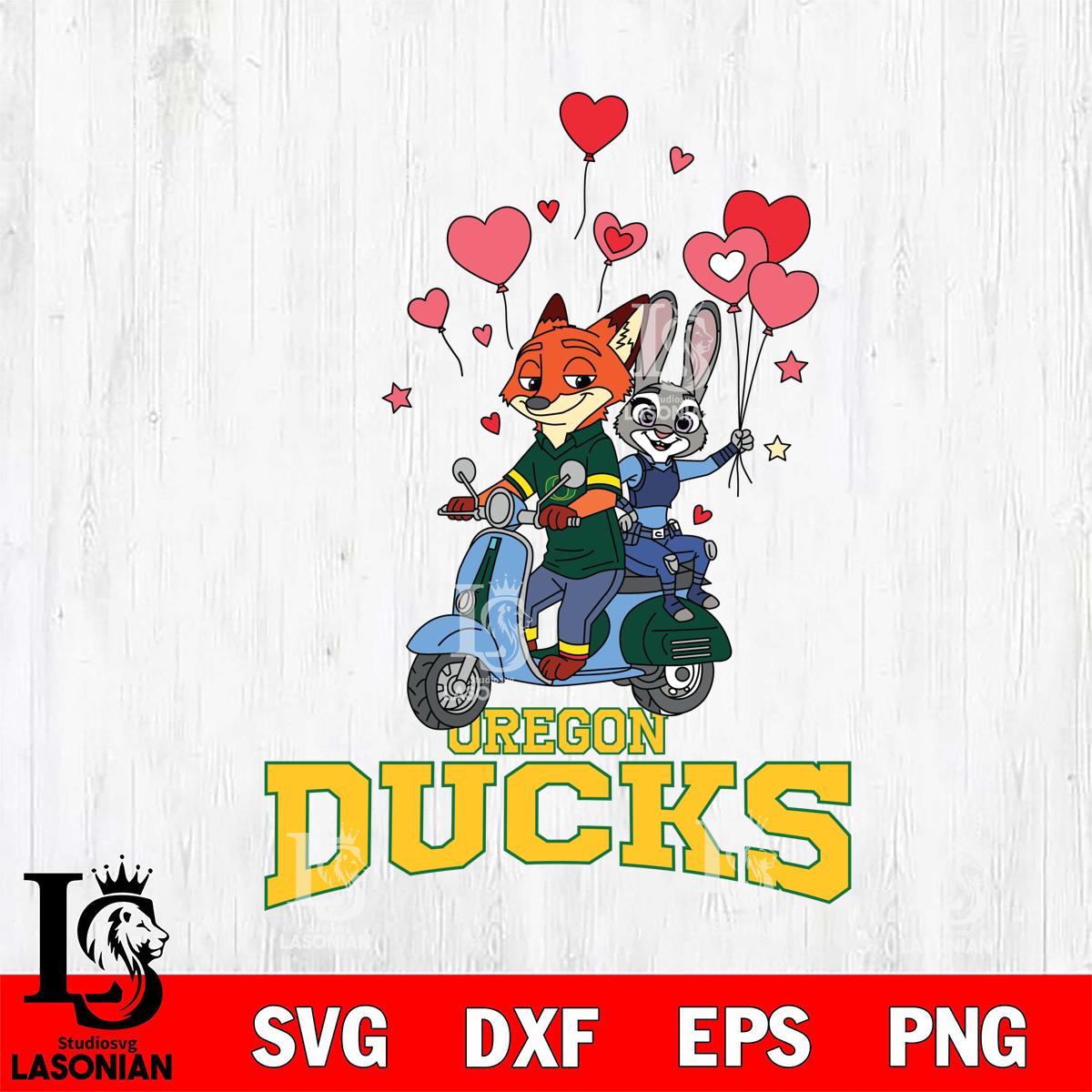 Oregon Ducks Nick and Judy Valentine File Cut, NCAA SVG DXF EPS PNG PDF ...