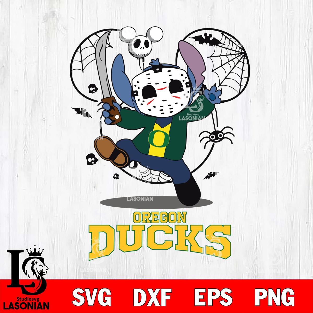 Oregon Ducks Stitch jason voorhees Halloween – lasoniansvg