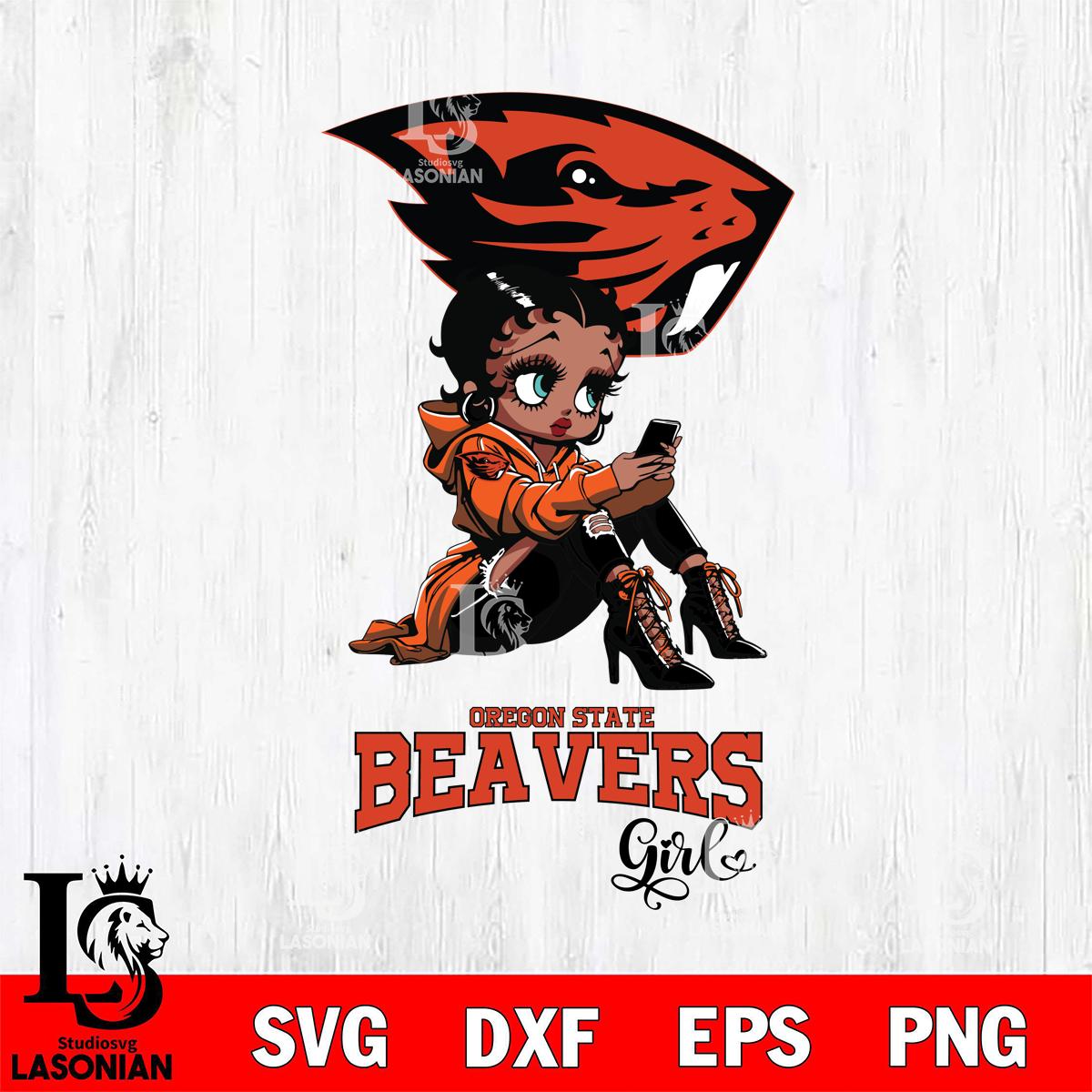 Oregon State Beavers Beauty Black Fan Girl Football – lasoniansvg