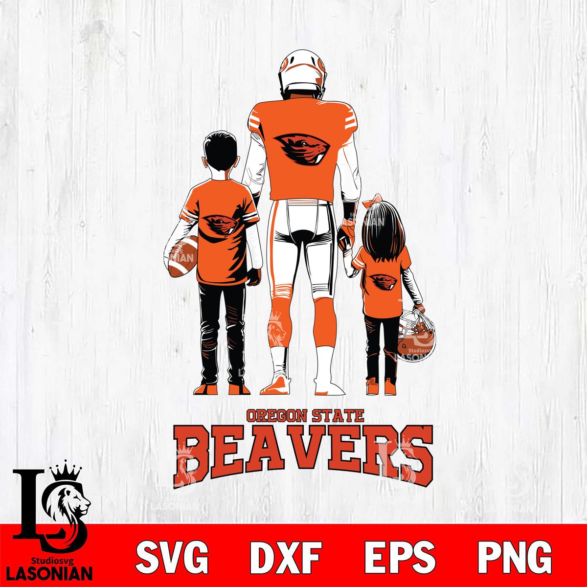 Oregon State Beavers Father And Child Football – lasoniansvg