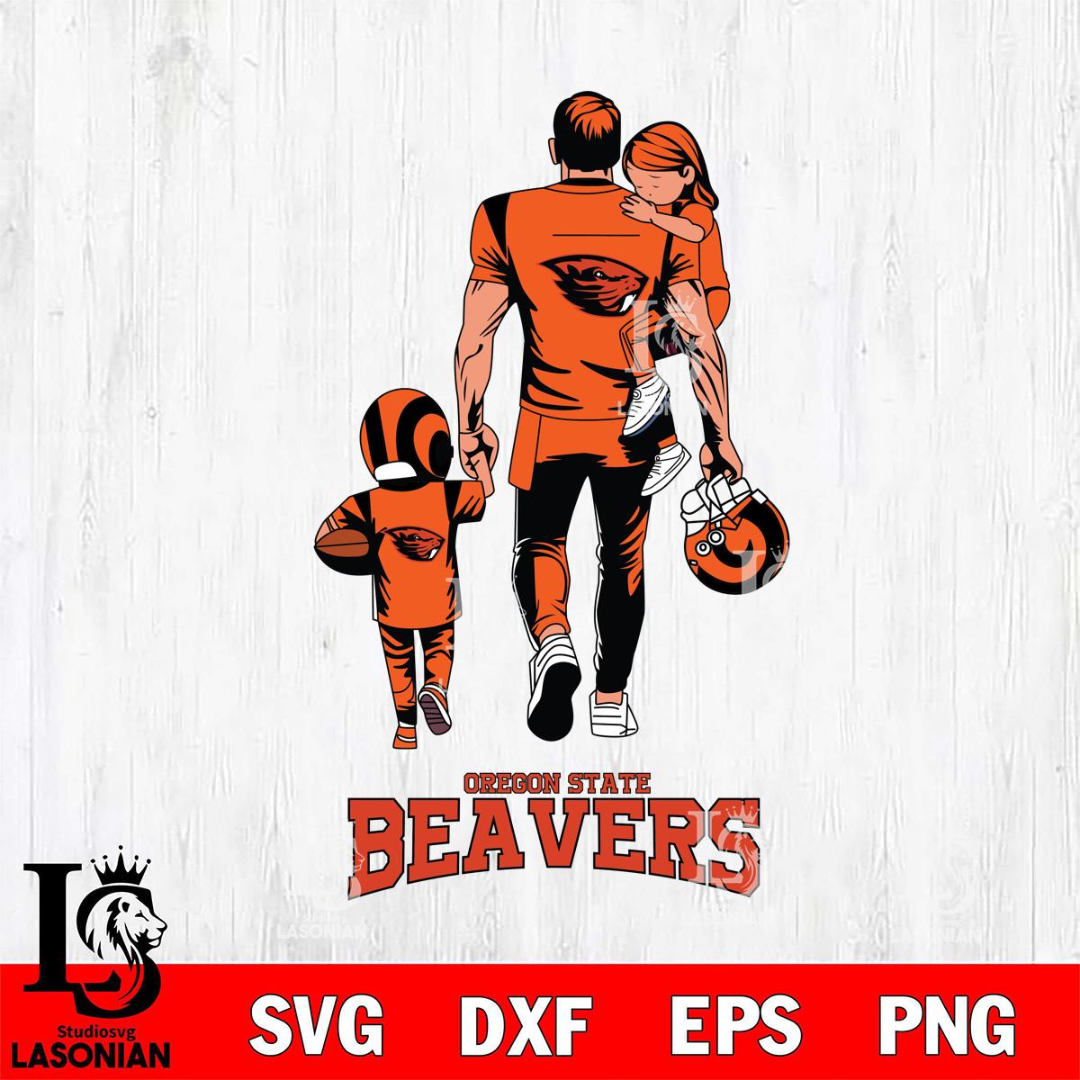 Oregon State Beavers Father And Son Football – lasoniansvg
