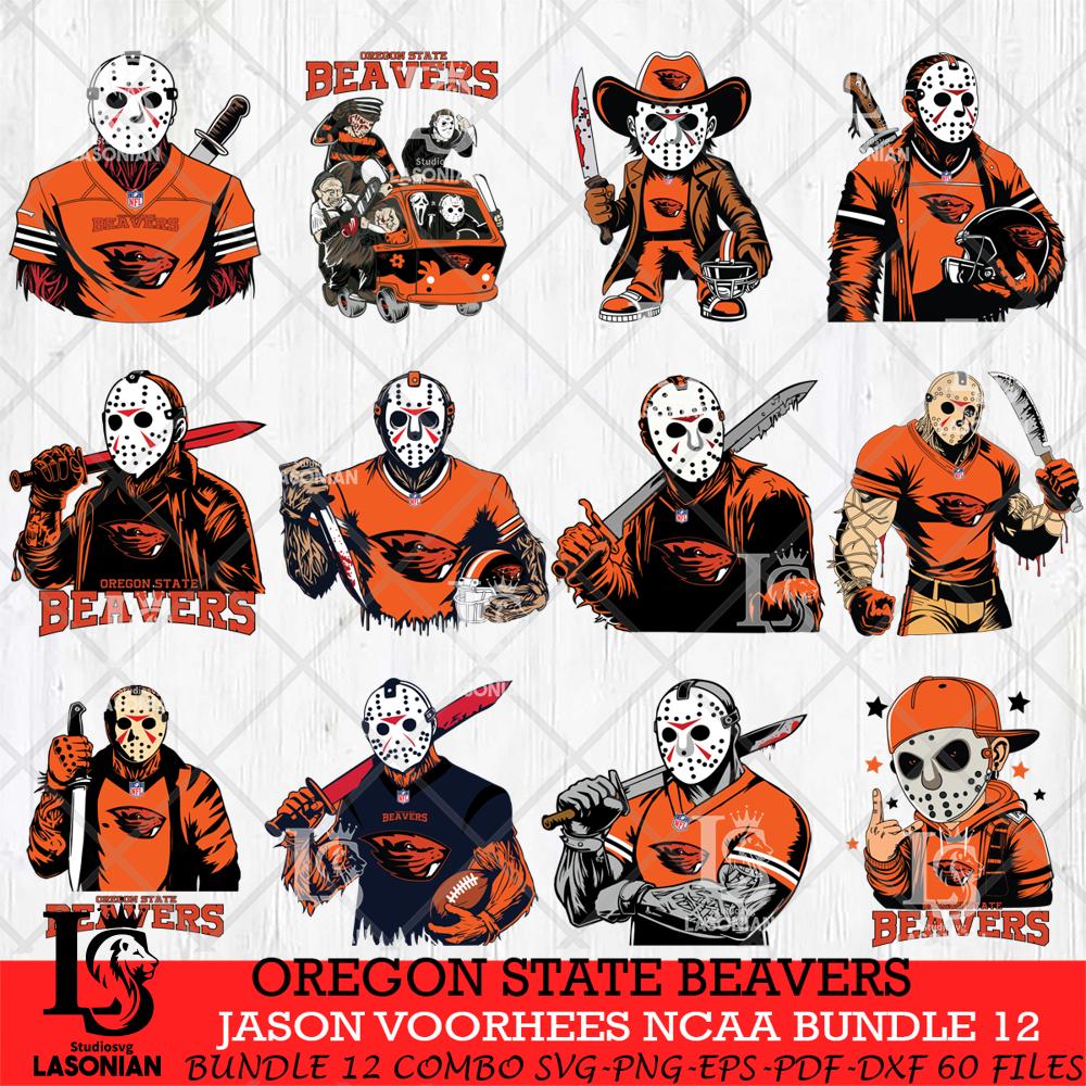 Oregon State Beavers Jason Voorhees Horror Bundle 12 SVG – lasoniansvg