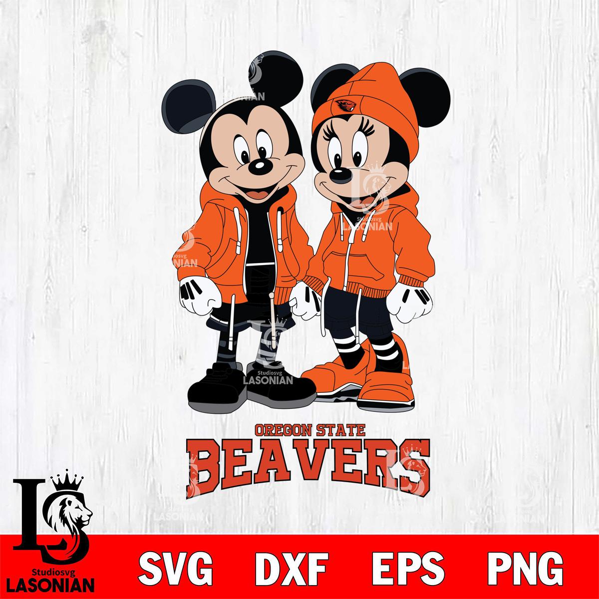 Oregon State Beavers Mickey Minnie Mouse Rugby – lasoniansvg