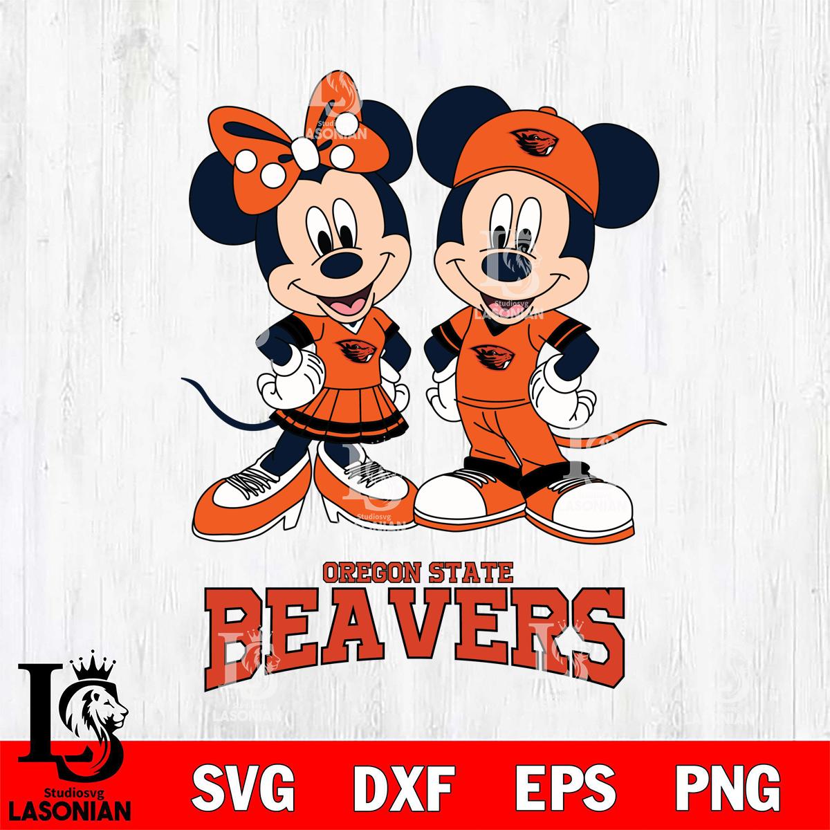 Oregon State Beavers Mickey Minnie Mouse rugby ball – lasoniansvg