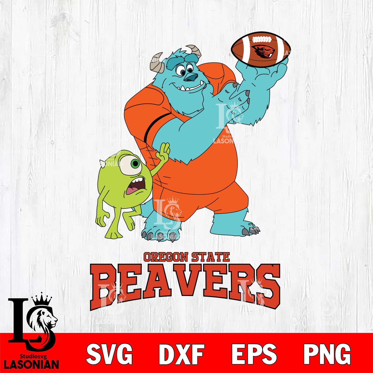 Oregon State Beavers Sully & Mike Football – lasoniansvg