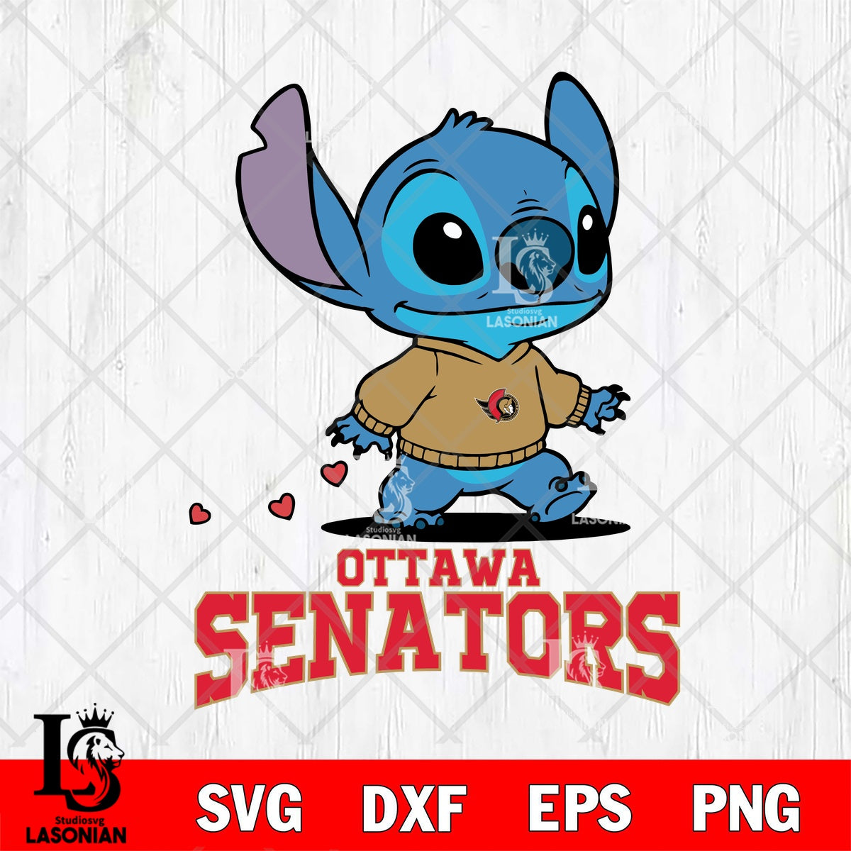 Ottawa Senators Stitch walking cartoon File cut , Criucut , Digital ...