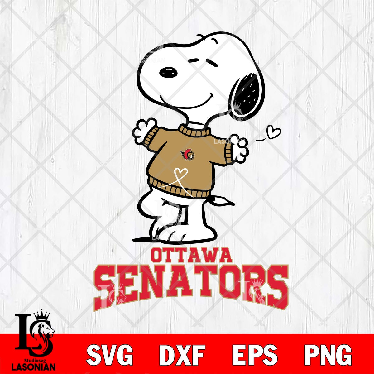 Ottawa Senators snoopy cartoon illustration File cut , Criucut ...