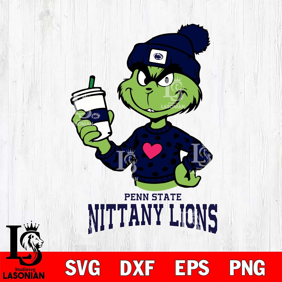 Penn State Nittany Lions Boujee Grinch Heart Christmas – lasoniansvg