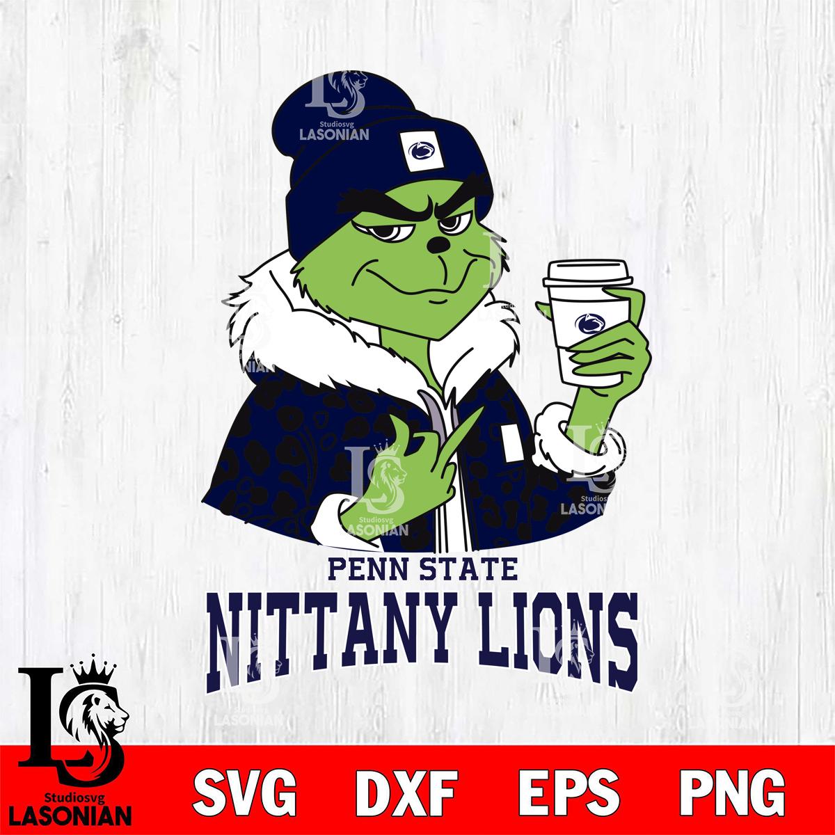Penn State Nittany Lions Boujee Grinch Leopard Christmas – lasoniansvg
