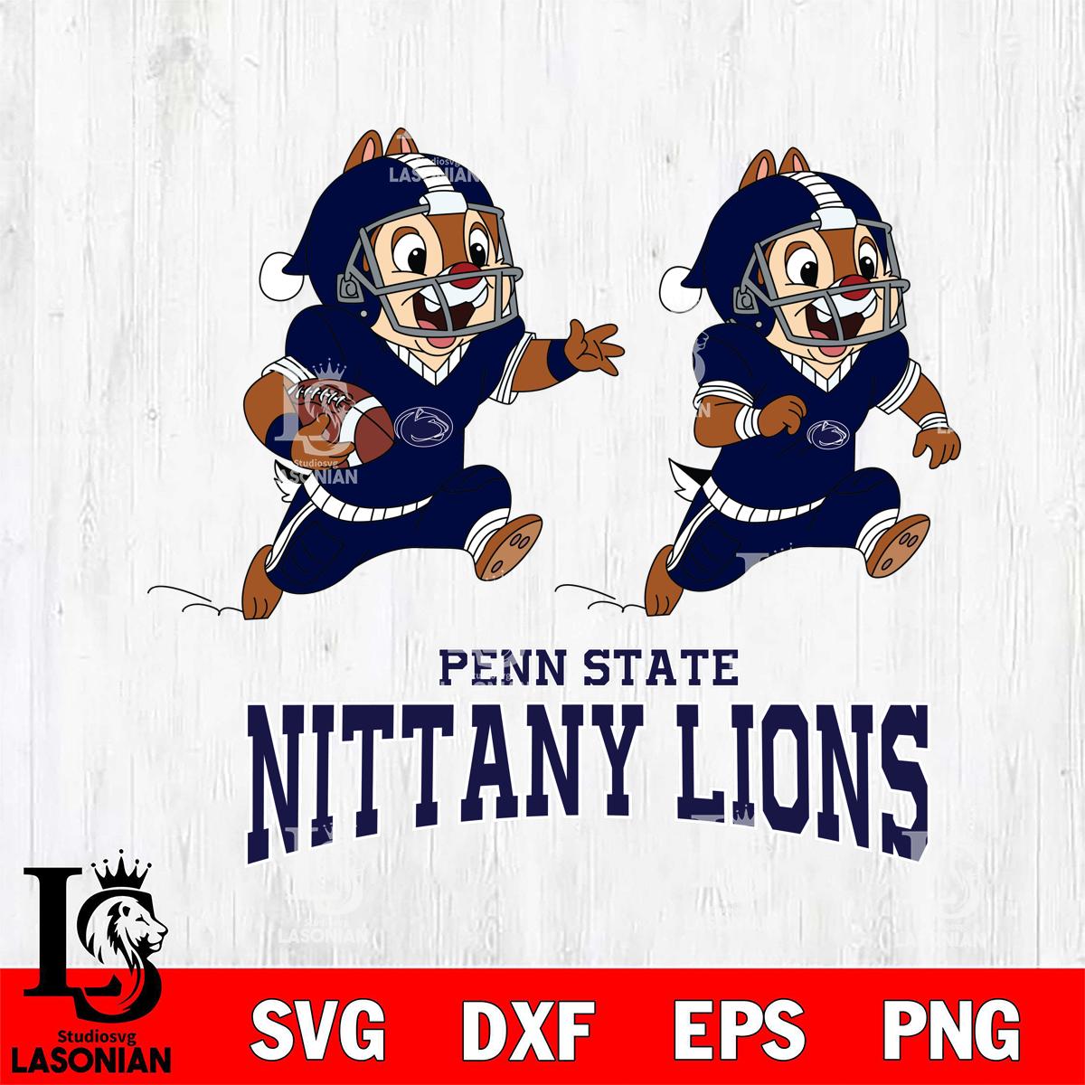 Penn State Nittany Lions Chip & Dale Football – lasoniansvg