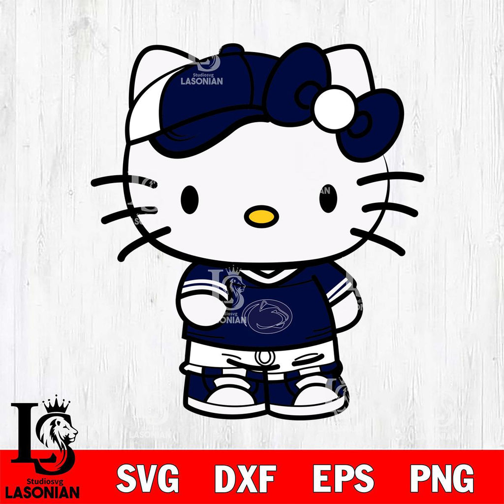 Penn State Nittany Lions Cute Hello Kitty Football 2 – lasoniansvg