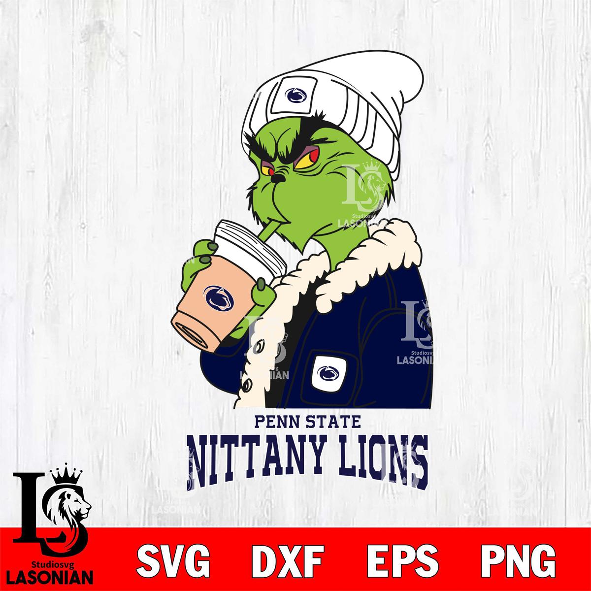 Penn State Nittany Lions Grinch Bougie Football – lasoniansvg