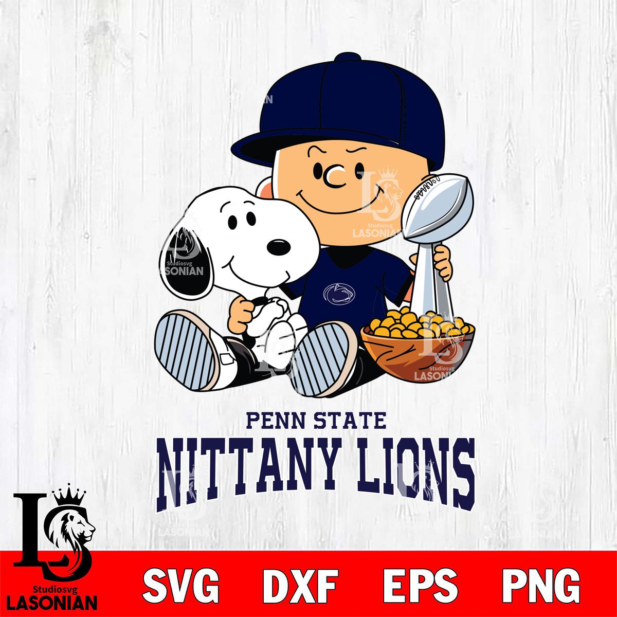 Penn State Nittany Lions Peanuts Snoopy Champion football – lasoniansvg