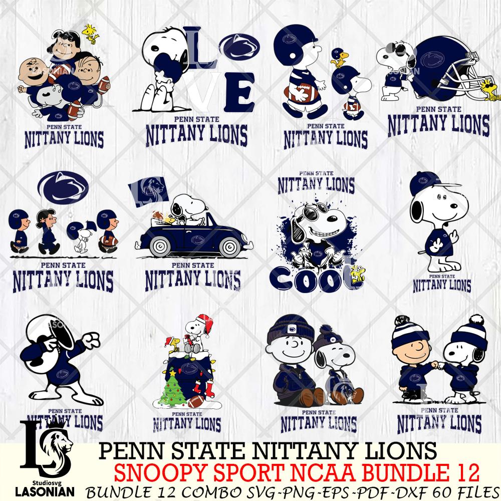 Penn State Nittany Lions Snoopy NCAA Bundle 12 SVG – lasoniansvg