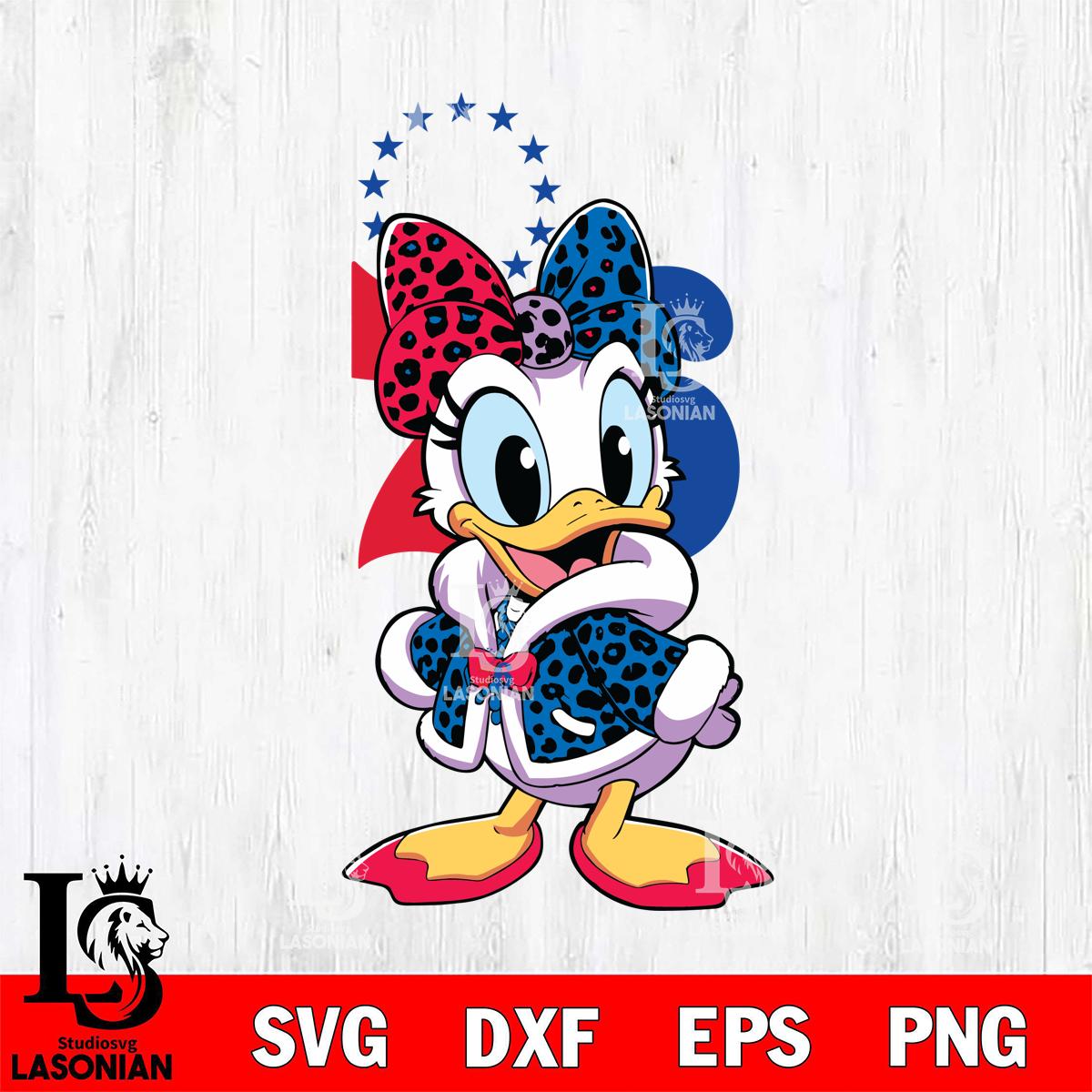 Philadelphia 76ers Fancy Daisy Duck Disney – lasoniansvg