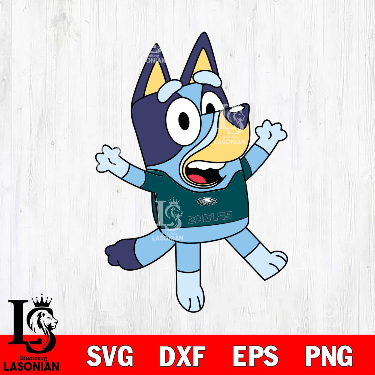 Philadelphia Eagles Bluey NFL 3 – lasoniansvg