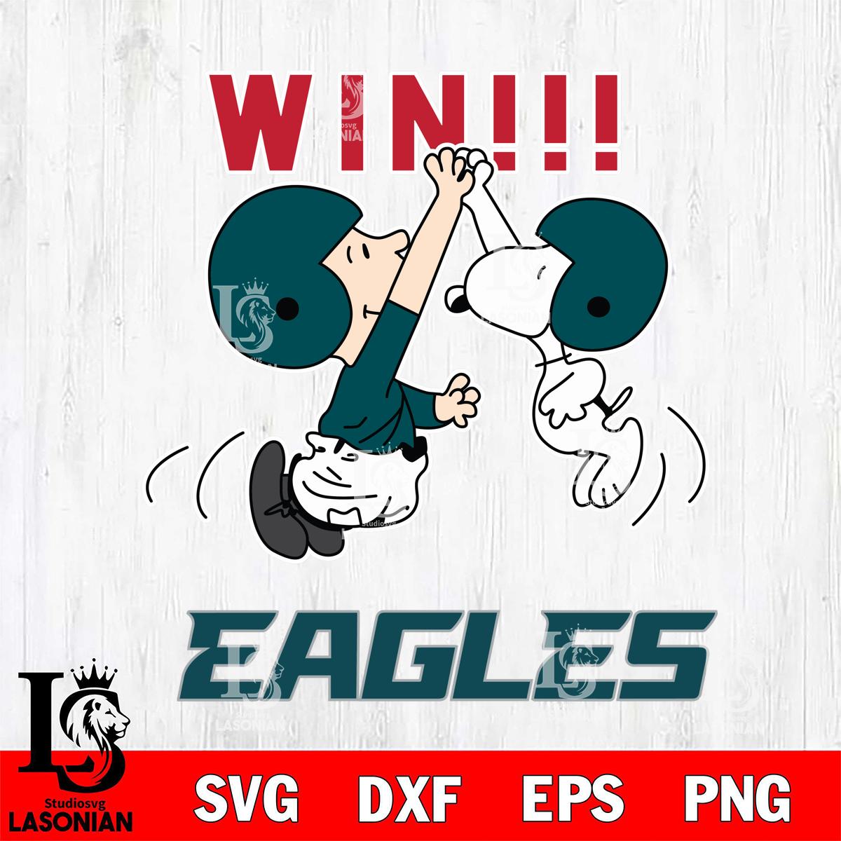 Philadelphia Eagles Charlie Brown and Snoopy Win – lasoniansvg