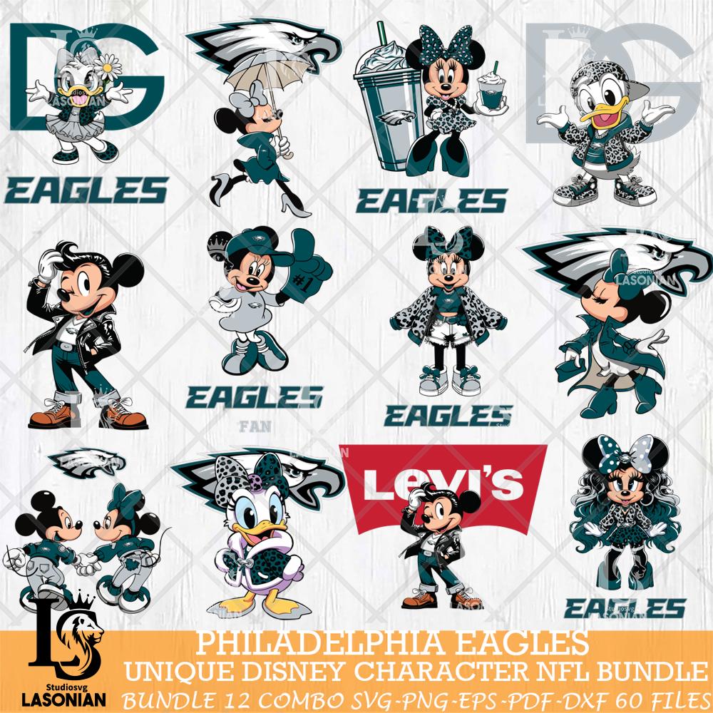Philadelphia Eagles Disney Characters NFL Bundle 12 – lasoniansvg