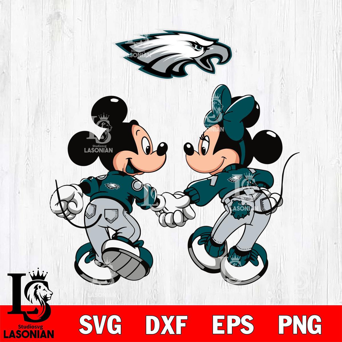 Philadelphia Eagles Fan Minnie And Mickey Love – lasoniansvg