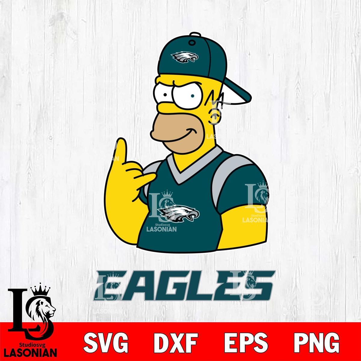 Philadelphia Eagles Homer Simpson Football – lasoniansvg