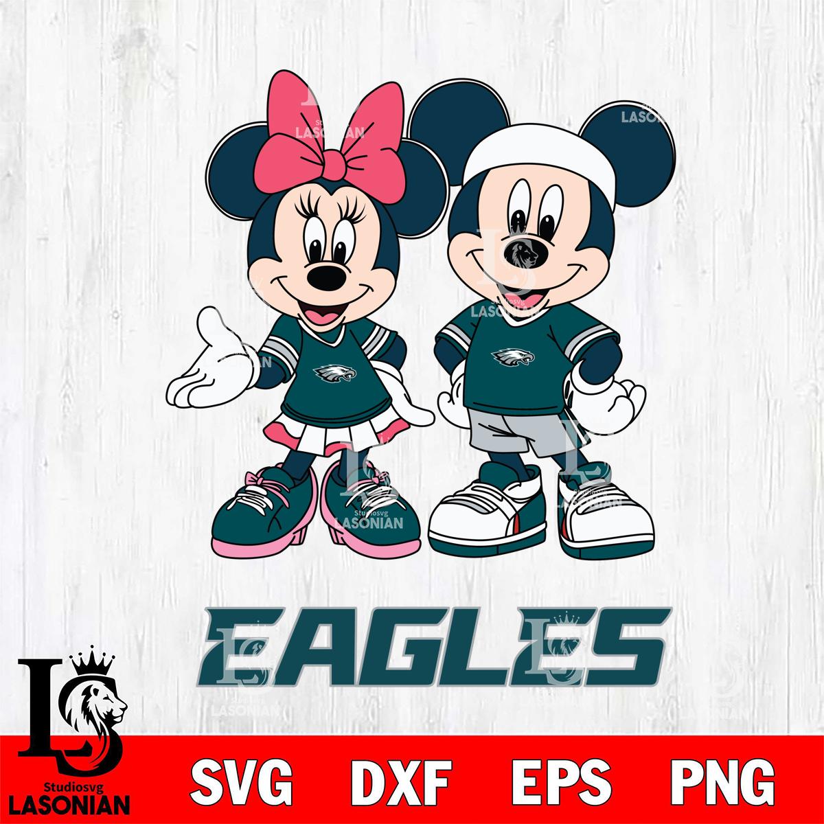 Philadelphia Eagles Mickey And Minnie Football – lasoniansvg
