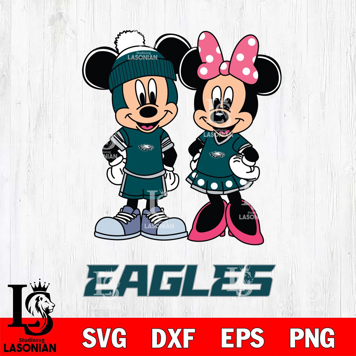 Philadelphia Eagles Mickey Minnie Mouse Pink – lasoniansvg